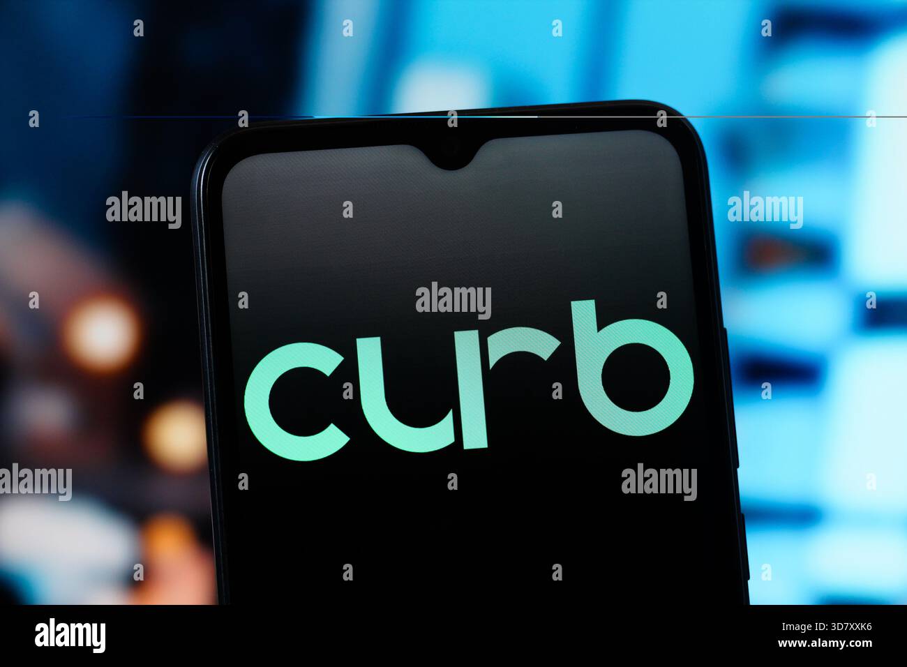 November 27, 2025, Canada: In this photo illustration, the Curb logo is seen displayed on a ...