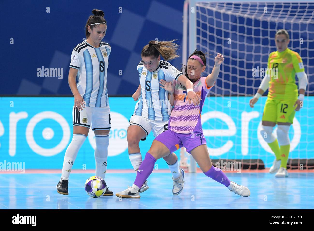 Julia Paz Dupuy of Argentina Women Futsal team and Katrina Jacqueline ...