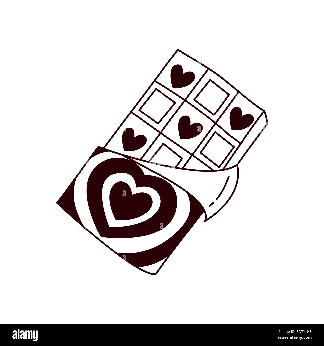 Cute design chocolate love Stock Vector Images - Alamy