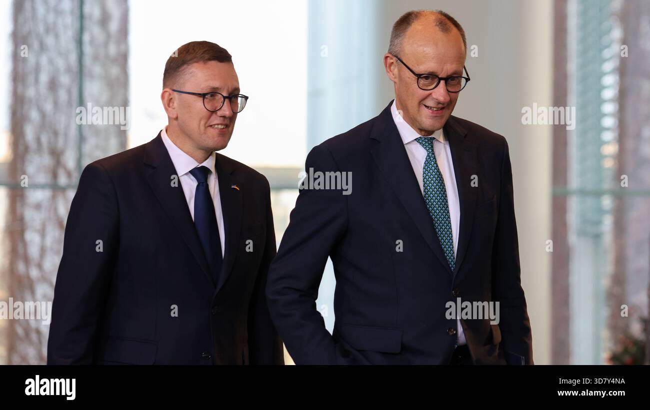 Berlin, Germany, 27th Nov. 2025. Press conference by Federal Chancellor ...