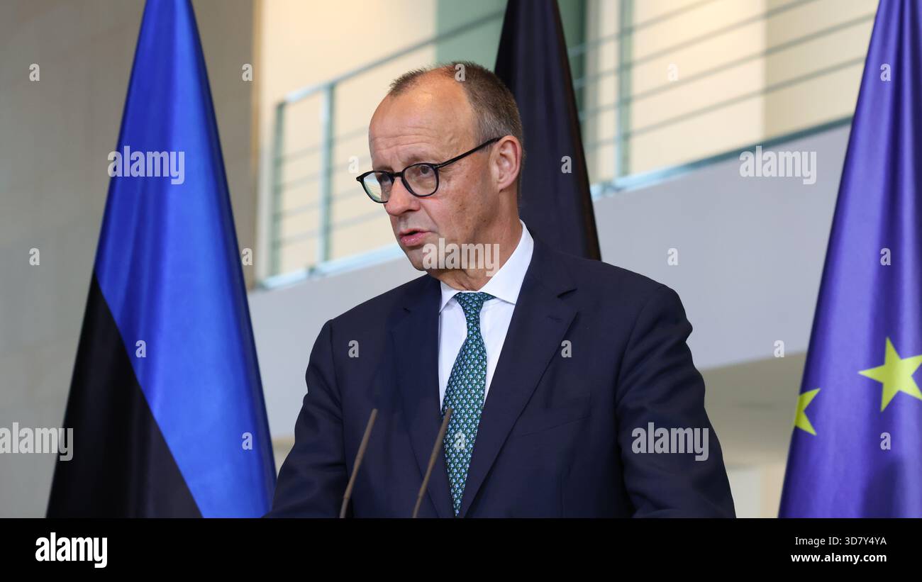 Berlin, Germany, 27th Nov. 2025. Press conference by Federal Chancellor ...