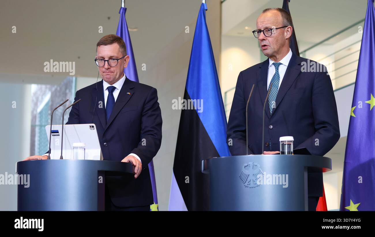 Berlin, Germany, 27th Nov. 2025. Press conference by Federal Chancellor ...