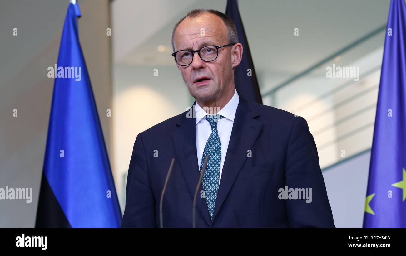 Berlin, Germany, 27th Nov. 2025. Press conference by Federal Chancellor ...