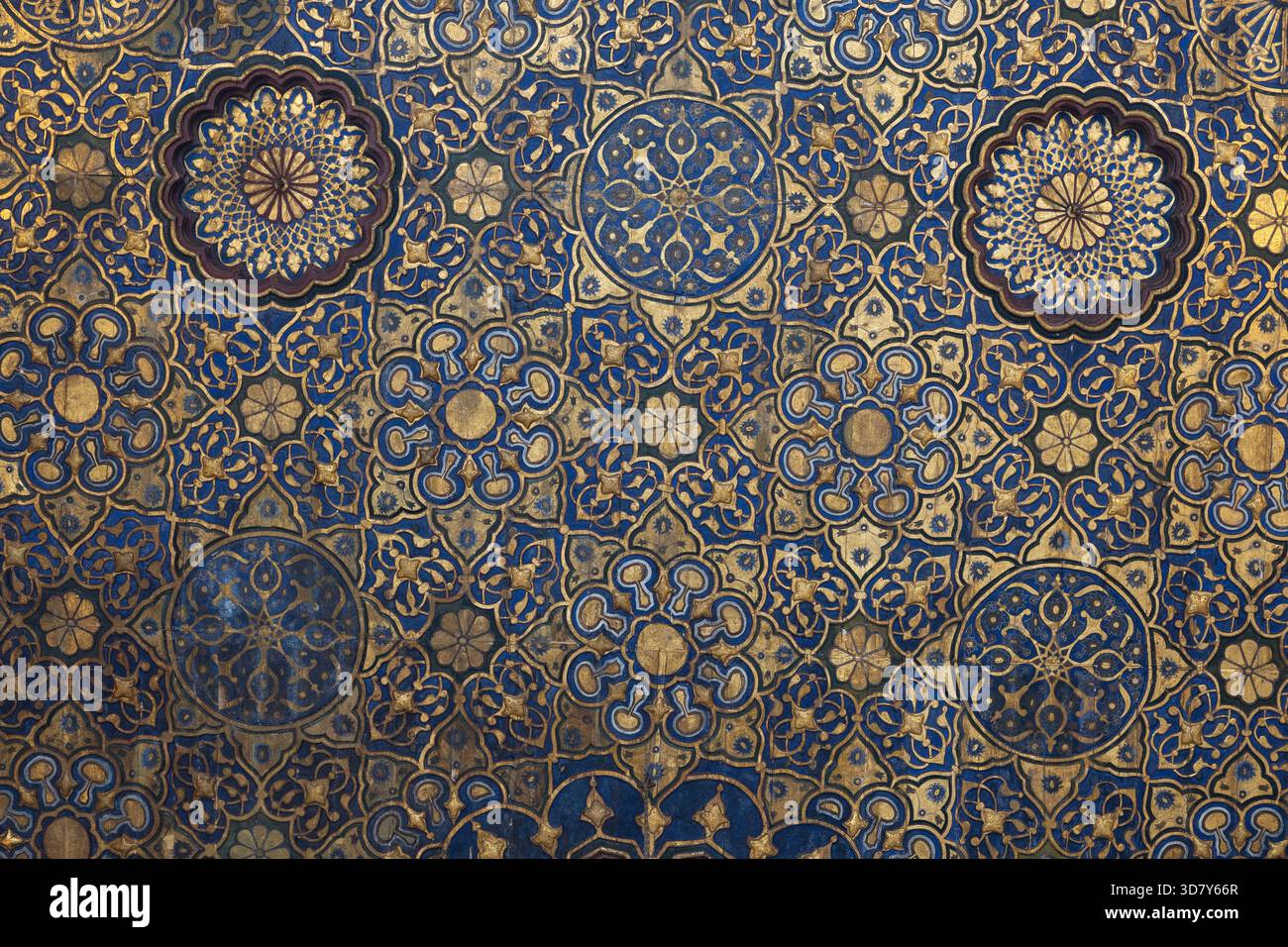 The remarkable gilded wooden ceiling in the one of the iwans in the ...