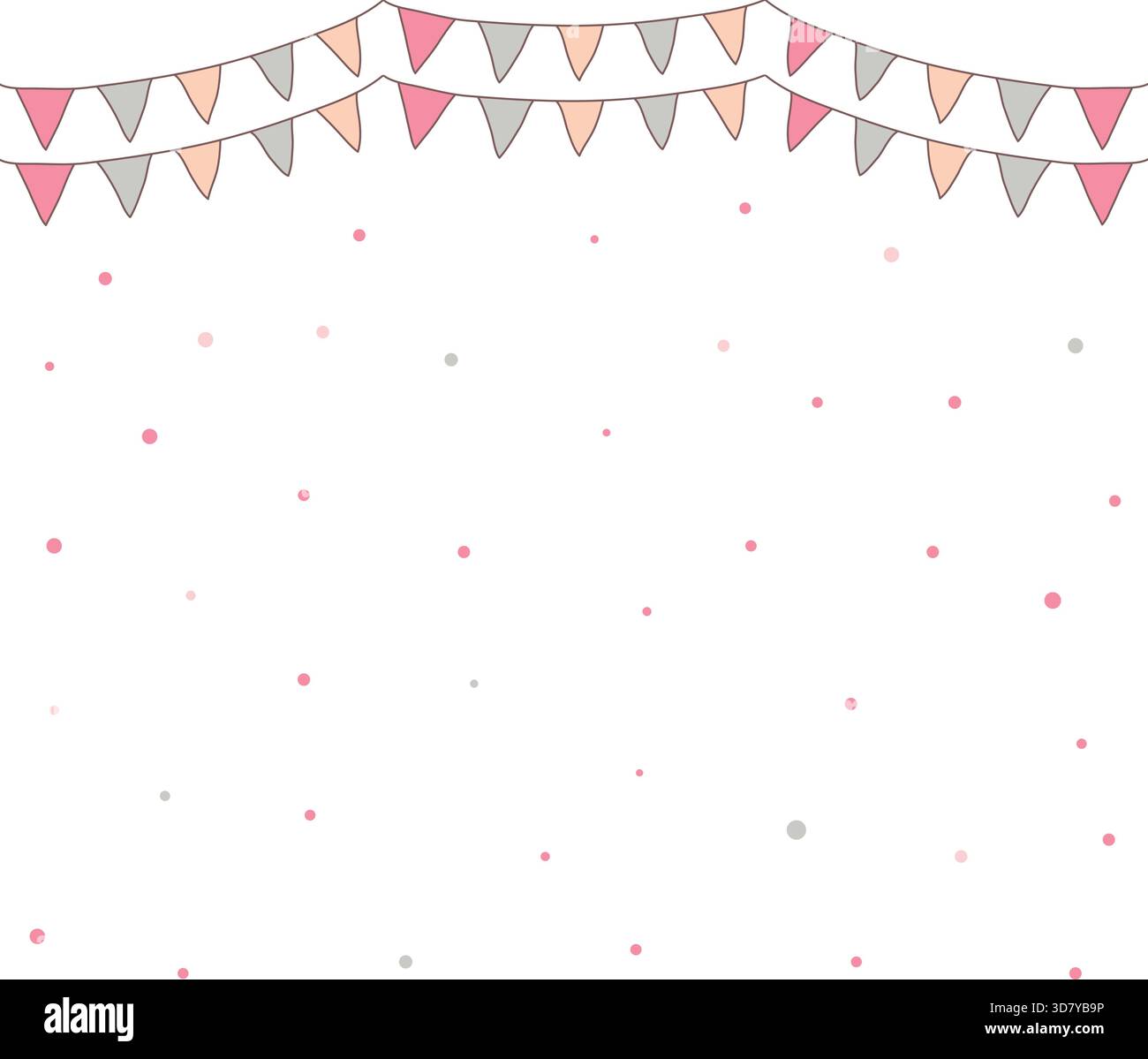 Bunting party flags hand Cut Out Stock Images & Pictures - Alamy