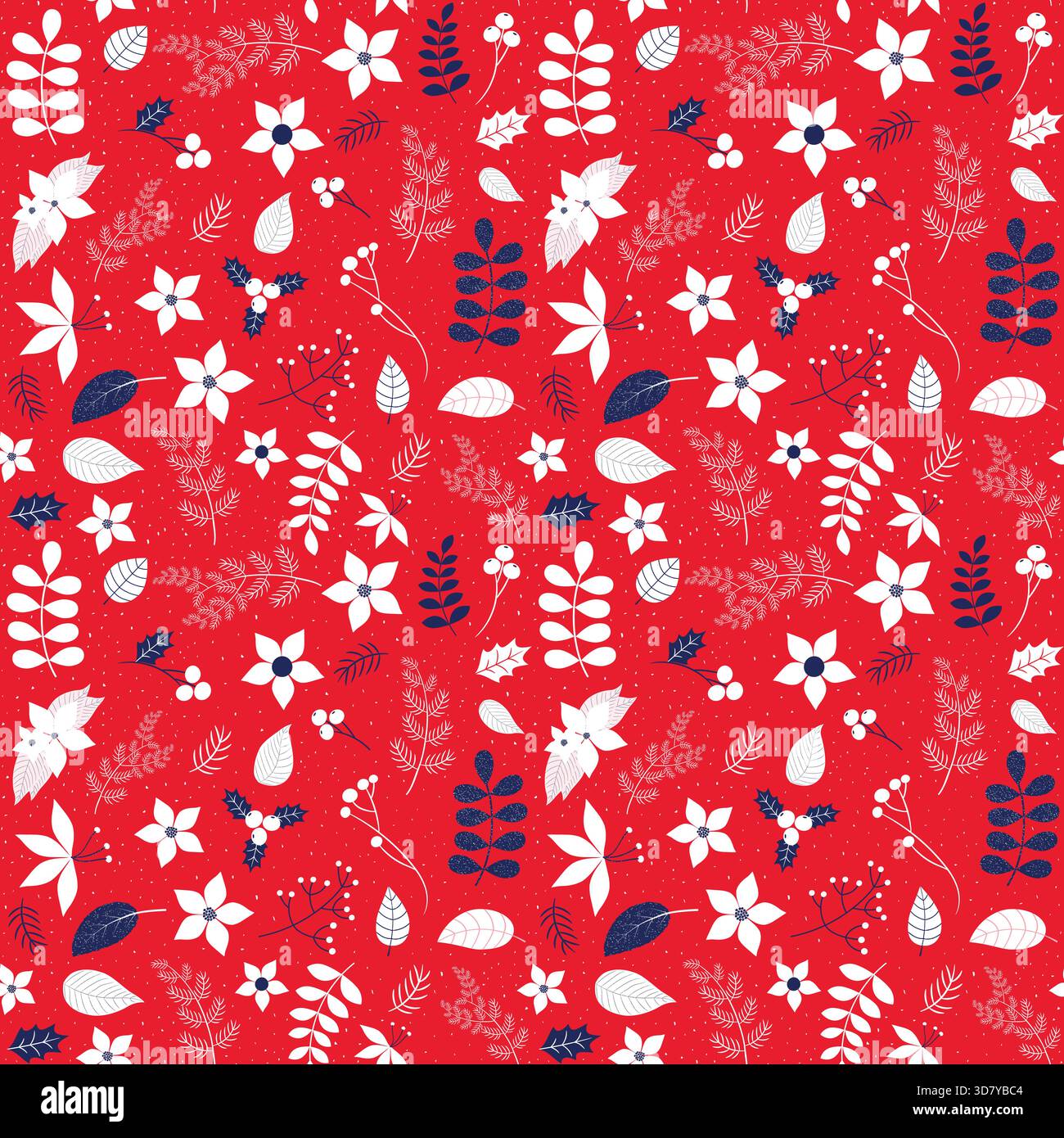 Red blue floral botanical Stock Vector Images - Alamy