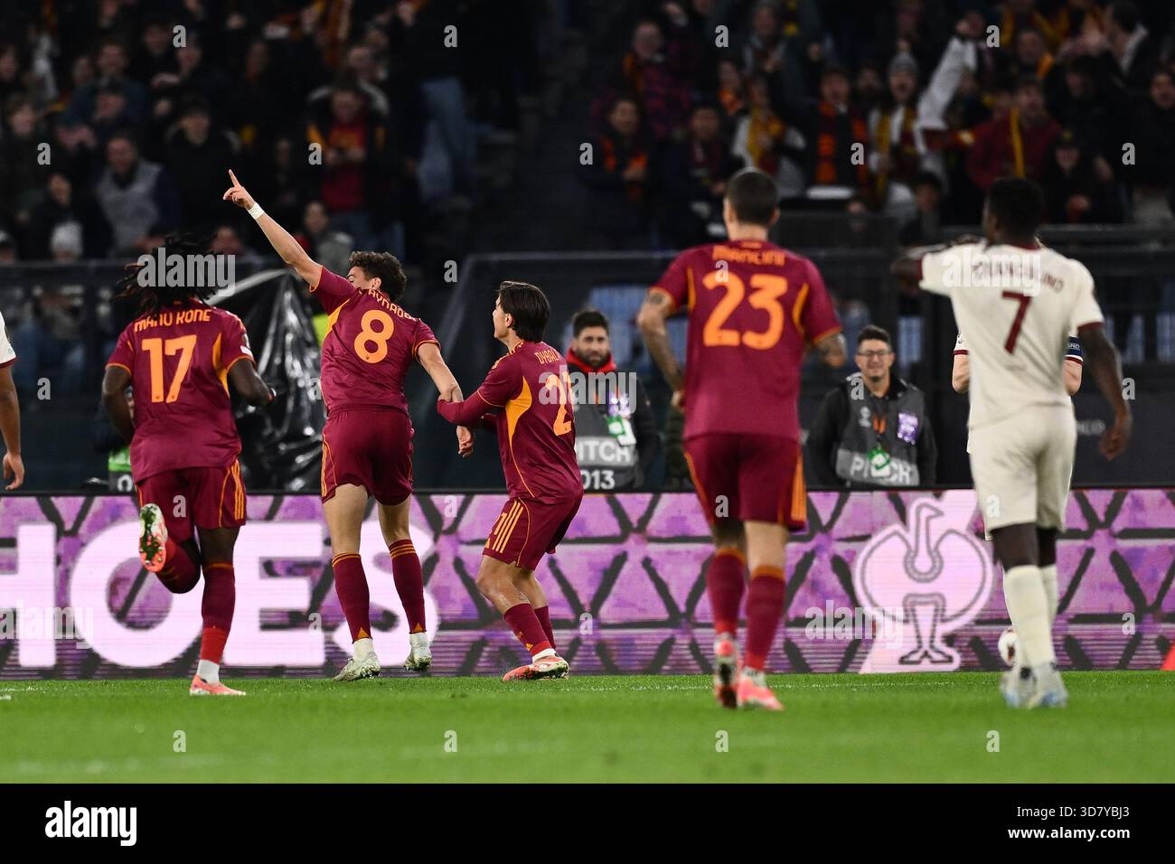 Neil El Aynaoui of A.S. Roma celebrates after scoring the goal of 1-0 ...