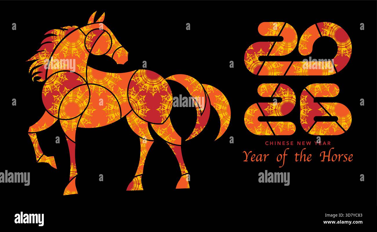 2026 horse card happy Stock Vector Images - Alamy