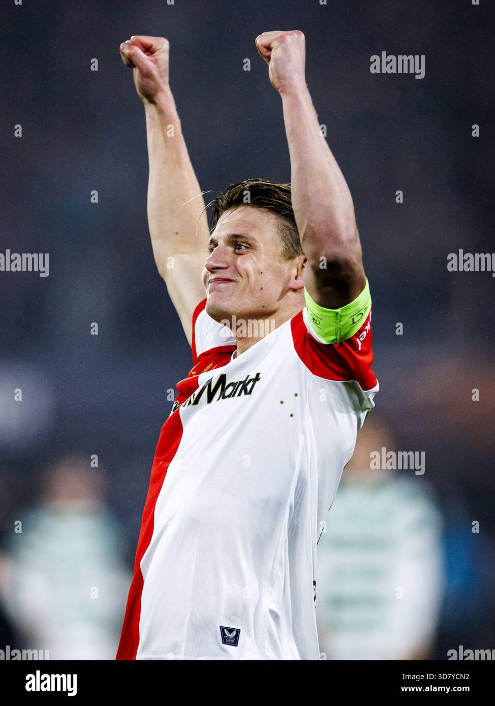 ROTTERDAM - Sem Steijn of Feyenoord celebrates the opening goal during ...