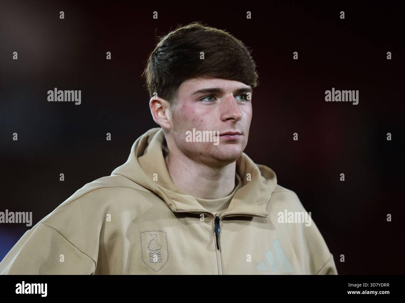 Nottingham Forest's Archie Whitehall on the pitch before the UEFA ...