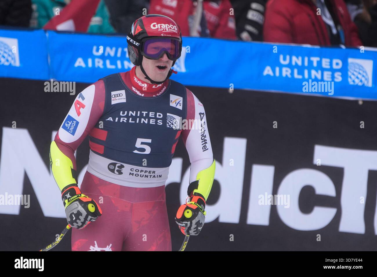Austria's Stefan Babinsky reacts after competing during a World Cup men ...