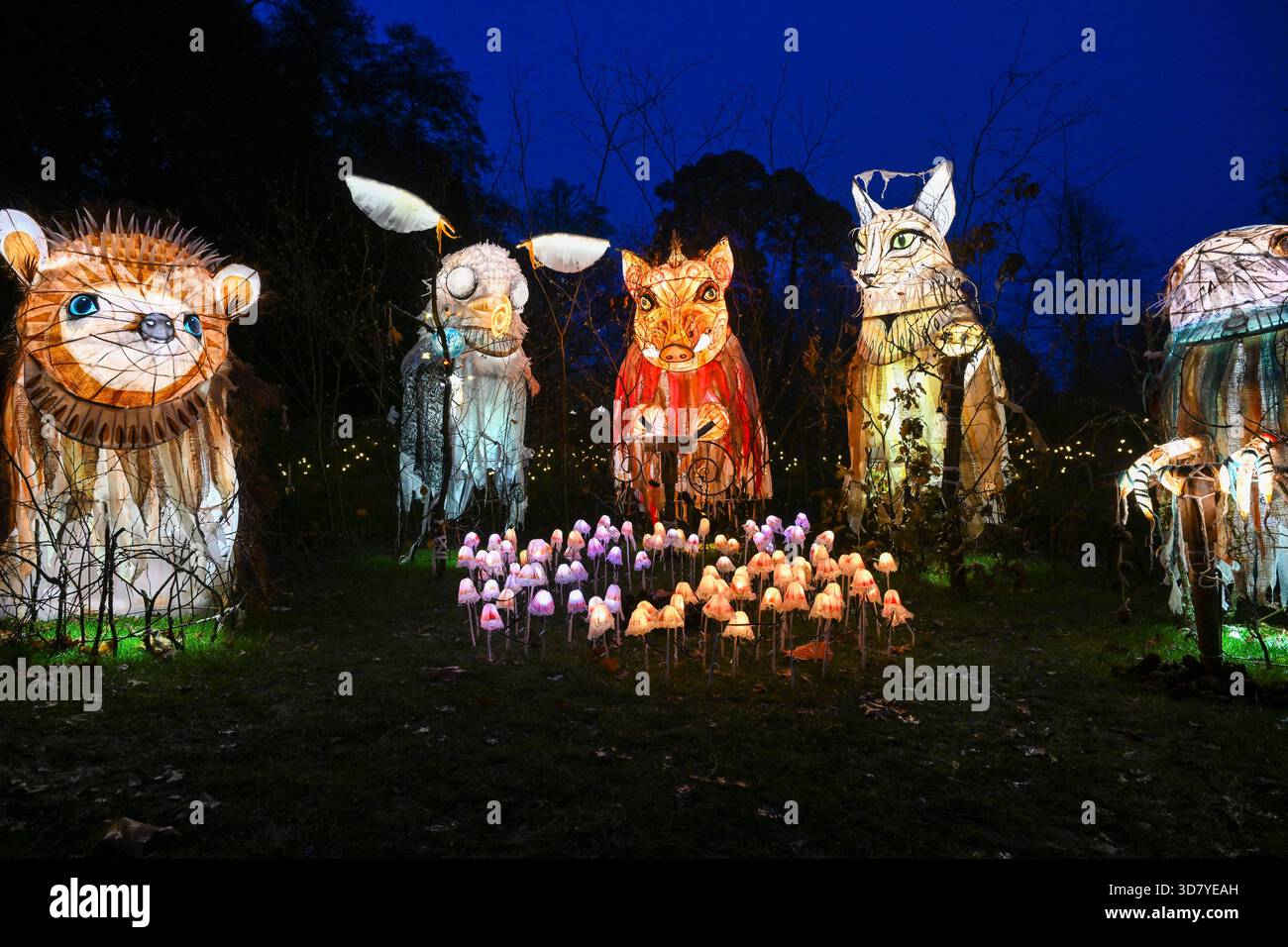 Wakehurst Place, England, UK, 27 November 2025. Christmas lights at the ...