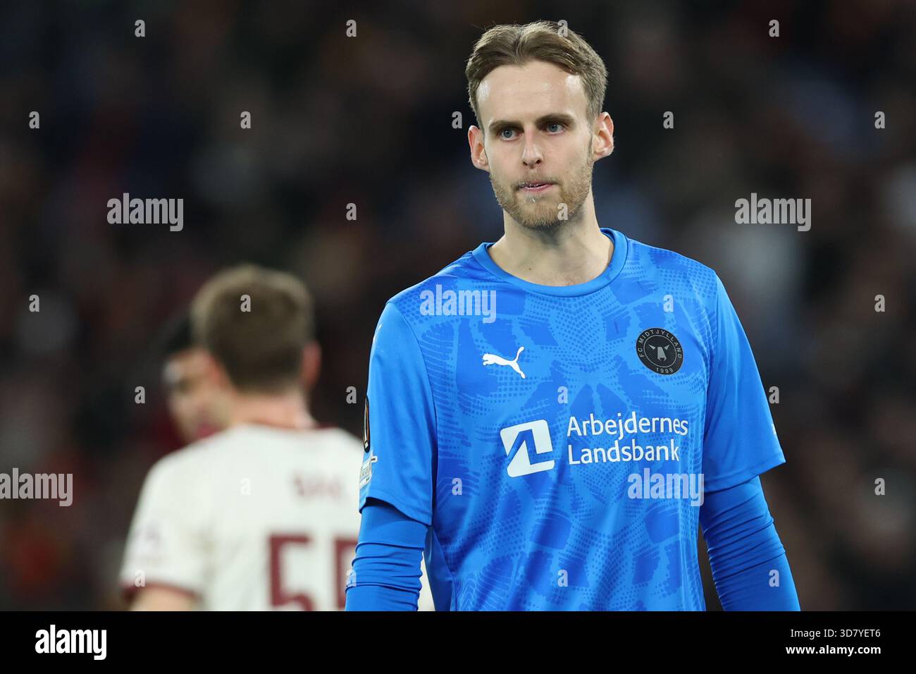 Rome, Italy - November 27, 2025: Elias Olafsson of Midtjylland seen in ...