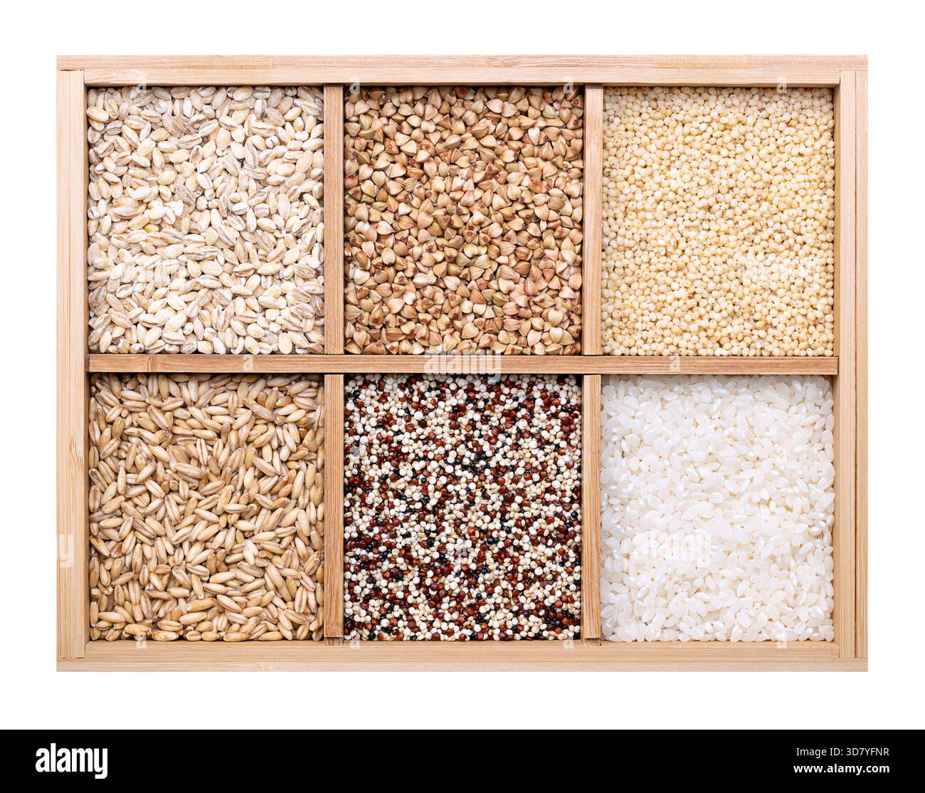 Hulled oat grains Cut Out Stock Images & Pictures - Alamy