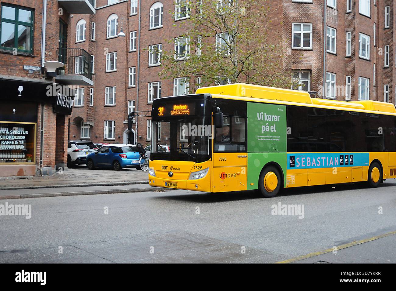 Copenhagen/ DenmarK/27 nove 2025/chinese yotune bus runs danish ...