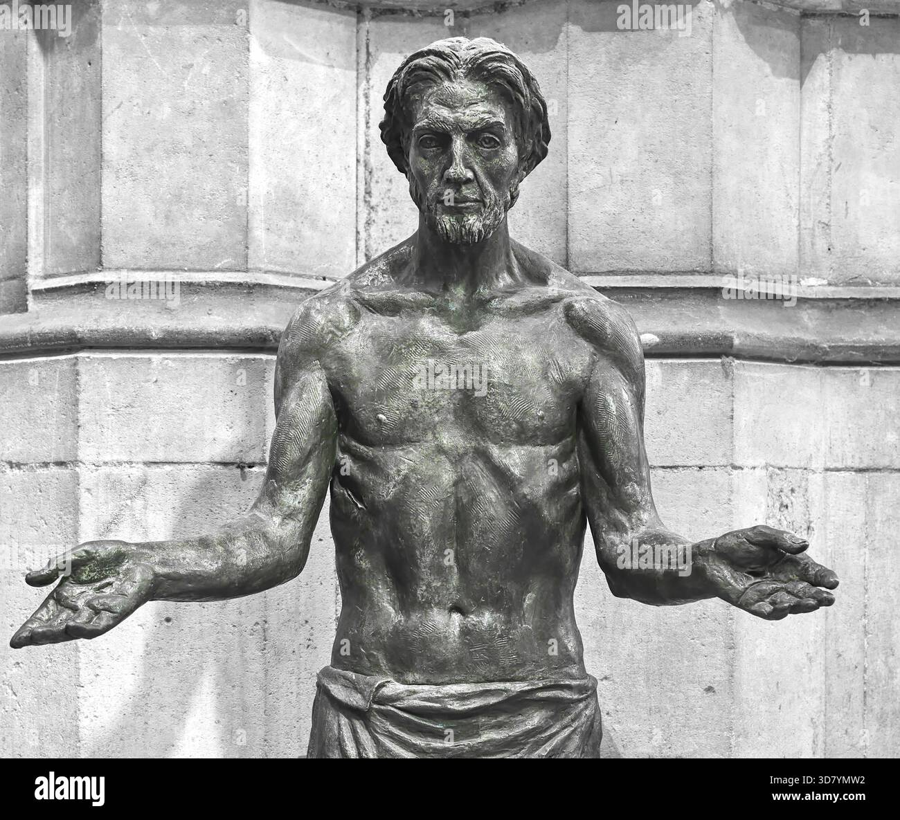 Metal sculpture, of Jesus Christ, in Ely cathedral, England Stock Photo ...