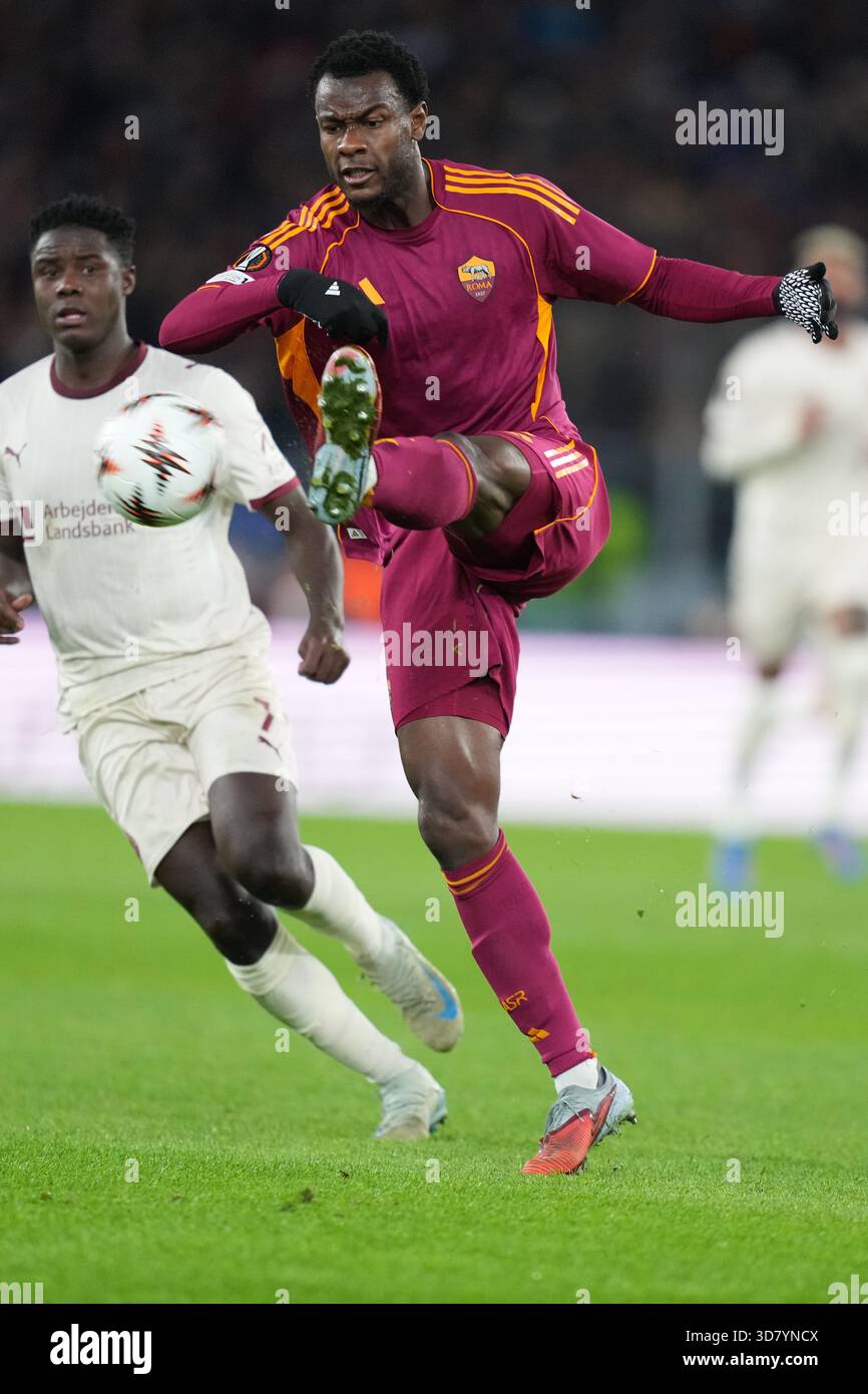 Roma’s Evan Ndicka during the Uefa Europa League soccer match between ...