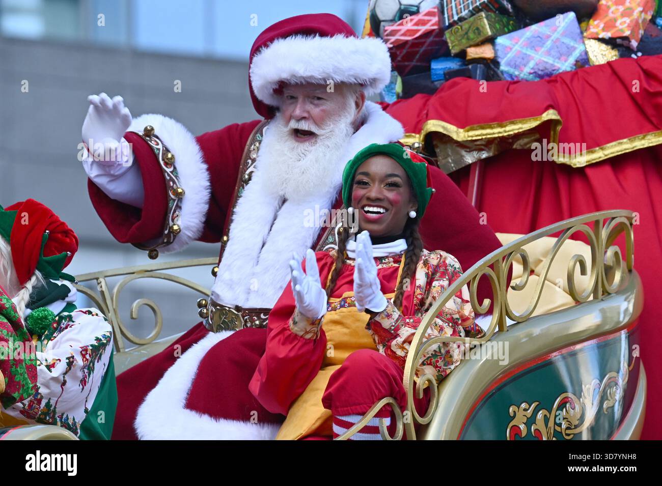 Santa Clause seen riding his slay during the 99th Annual 2025 Macy's ...