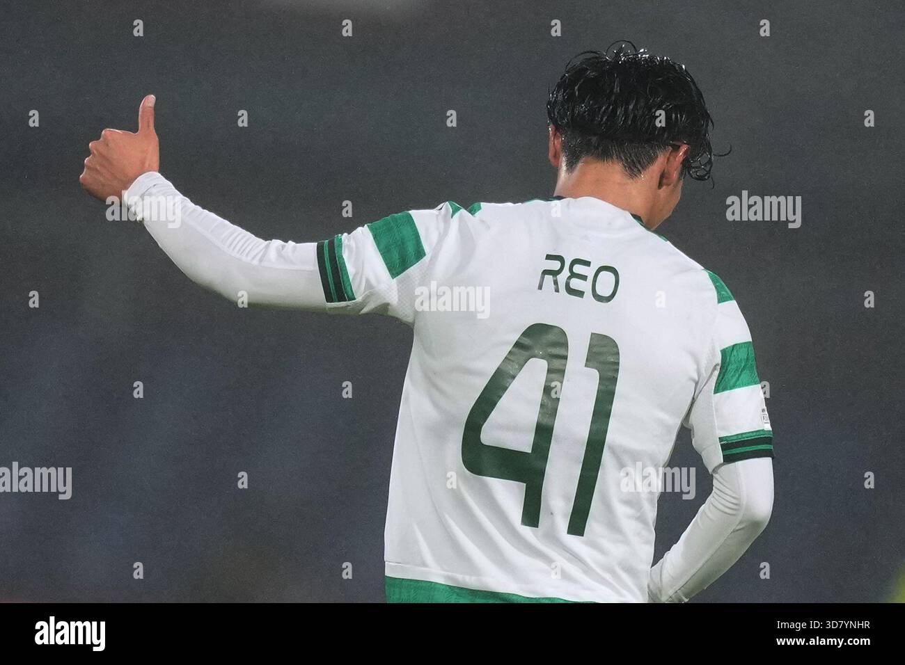 Celtic's Reo Hatate celebrates scoring his side's second goal during ...