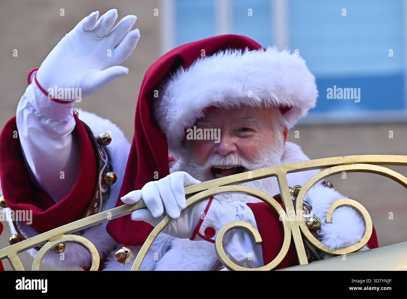 Santa Clause seen riding his slay during the 99th Annual 2025 Macy's ...