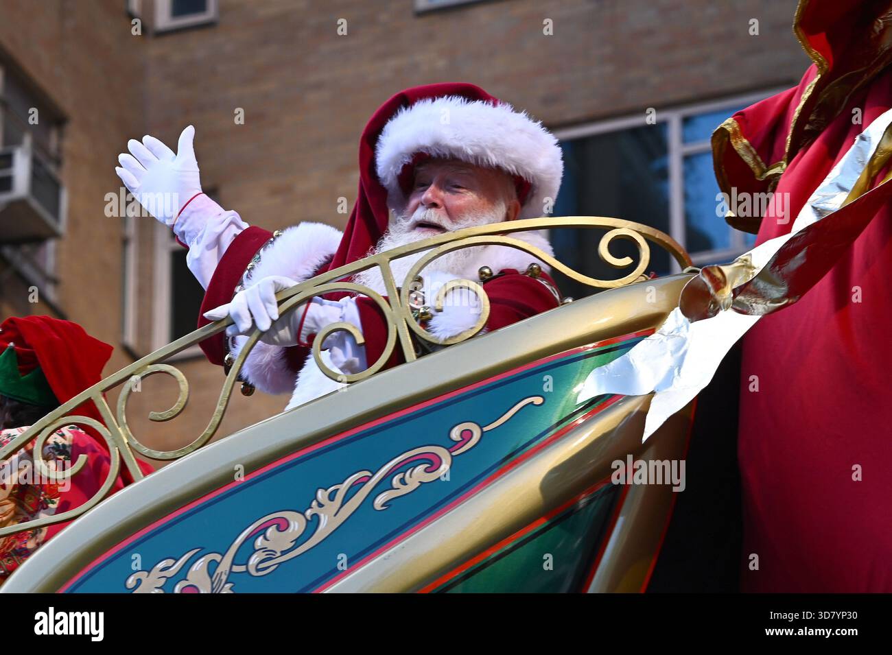 Santa Clause seen riding his slay during the 99th Annual 2025 Macy's ...