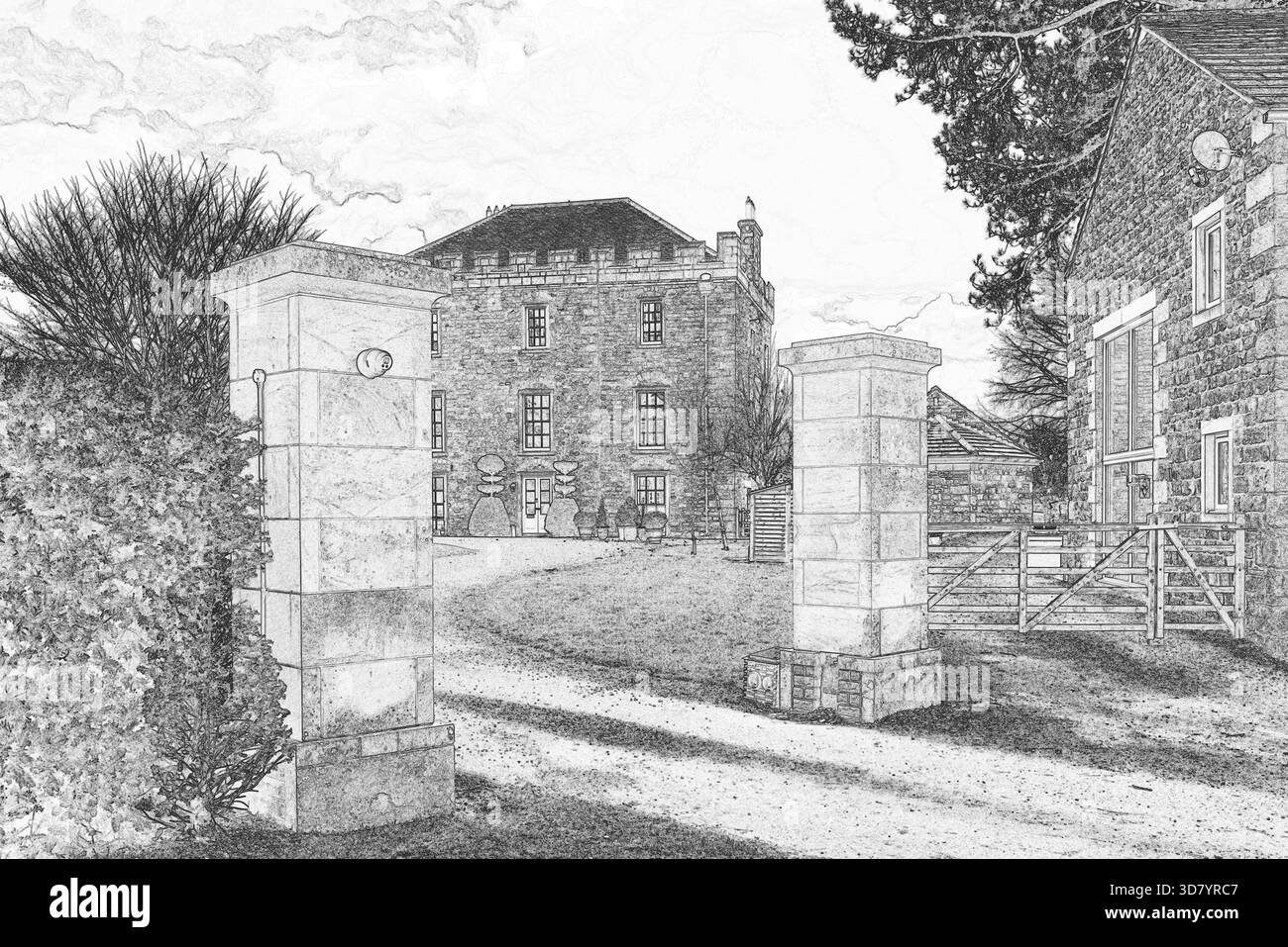 Old craven house Black and White Stock Photos & Images - Alamy