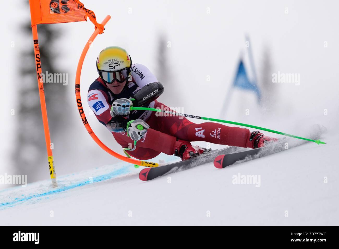 Austria's Raphael Haaser competes during a World Cup men's super-G ...