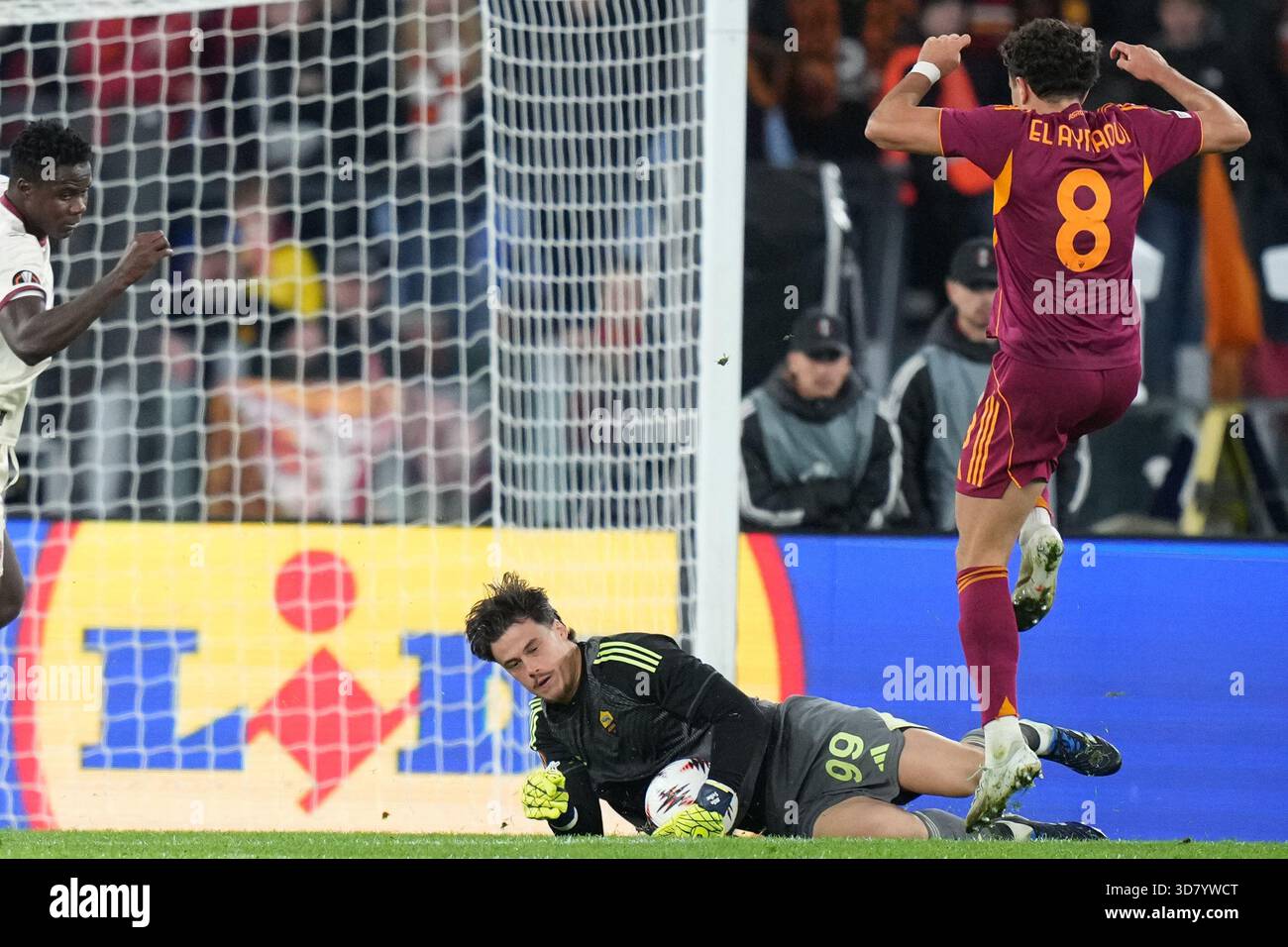 Roma’s goalkeeper Mile Svilar during the Uefa Europa League soccer ...