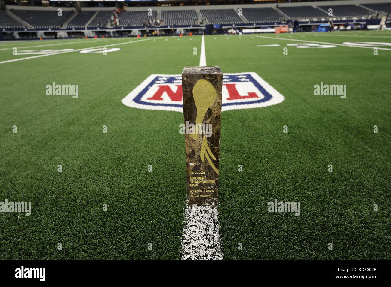 The John Madden Thanksgiving day trophy before a NFL football game ...