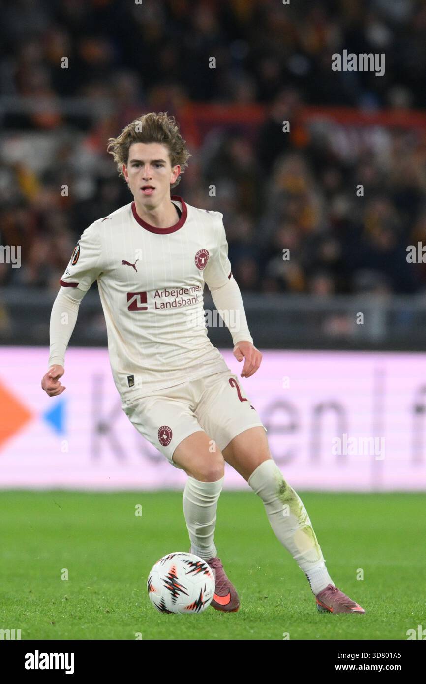 Olimpico Stadium, Rome, Italy - Valdemar Byskov of FC Midtjylland ...