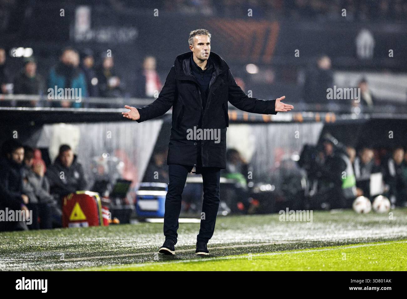 ROTTERDAM - Feyenoord coach Robin van Persie during the Europa League ...