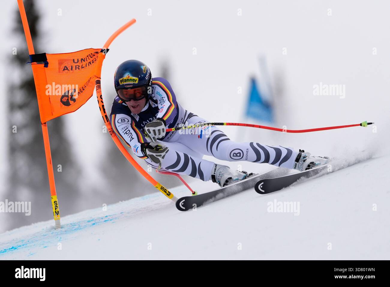 Germany's Simon Jocher competes during a World Cup men's super-G skiing ...