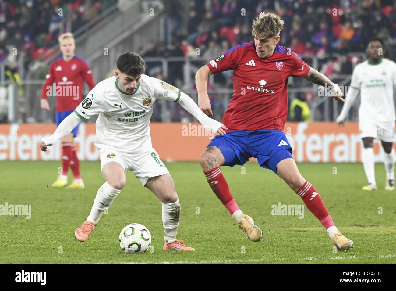 Furkan Demir (RAP) and Patryk Makuch (RAK) during the match UEFA Conference League between Rakow ...
