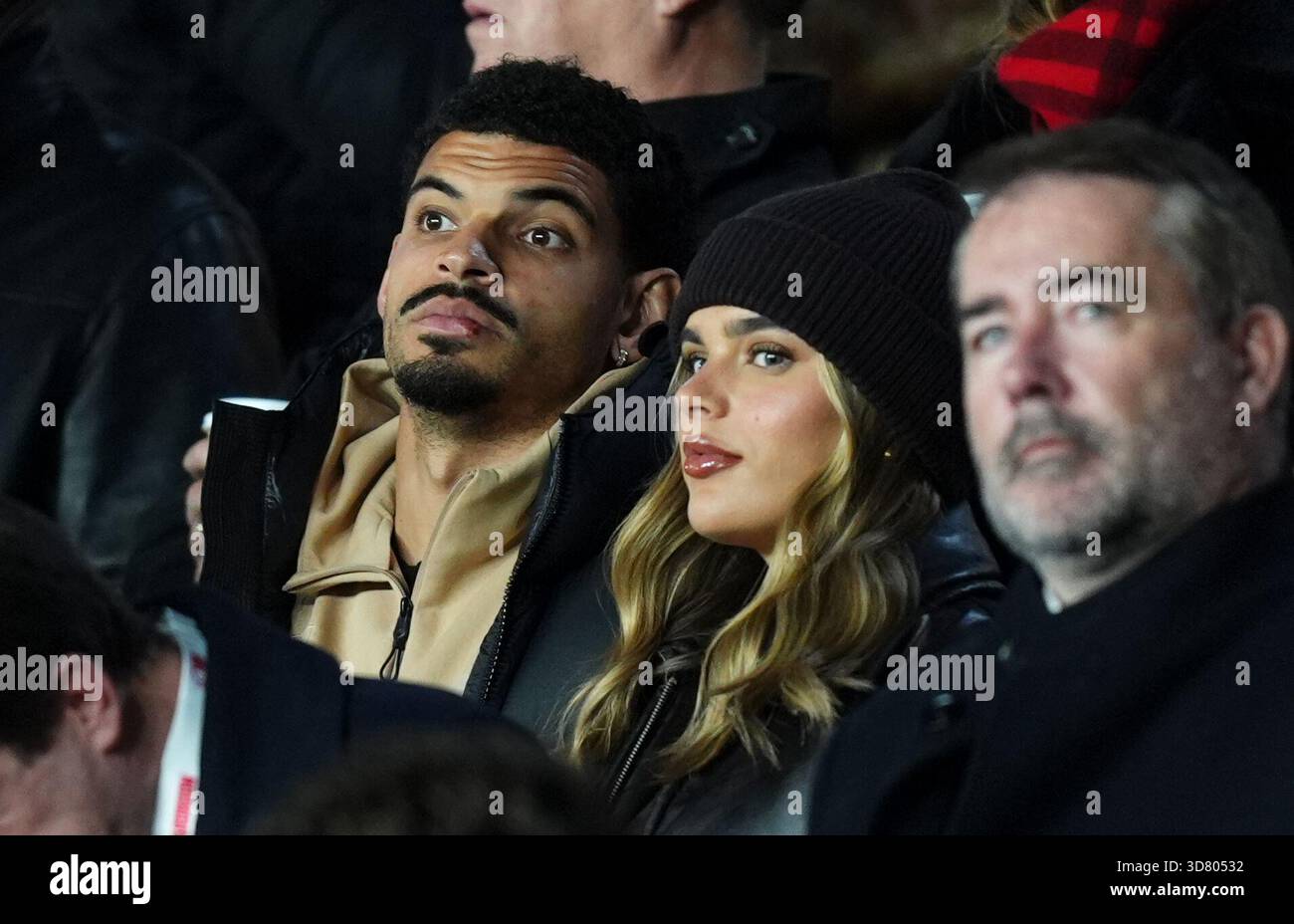 Nottingham Forest's Morgan Gibbs-White and girlfriend in the stands ...