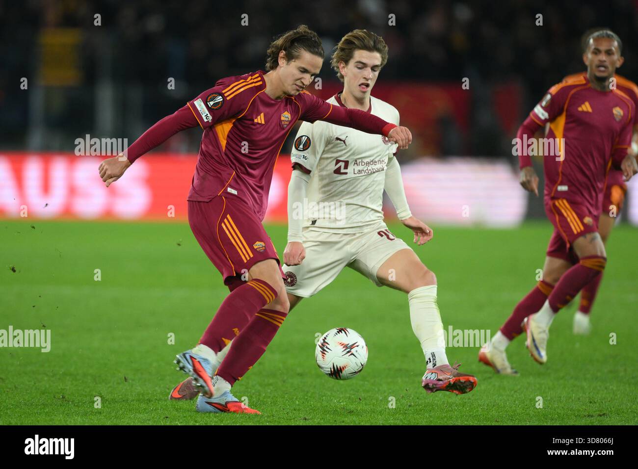 Olimpico Stadium, Rome, Italy - Daniele Ghilardi of AS Roma, Valdemar ...