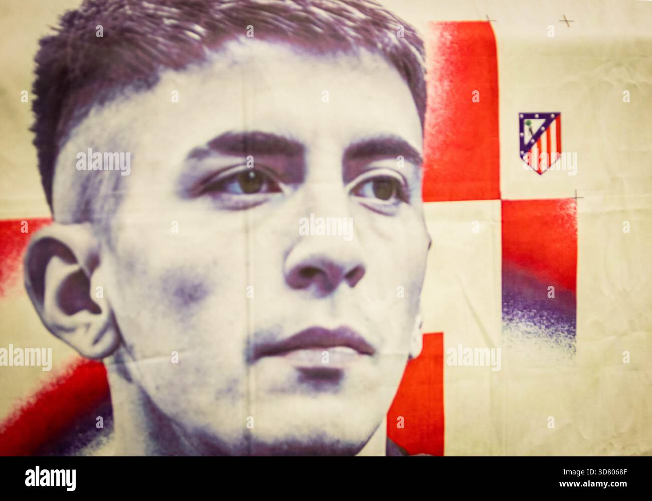 Thiago Almada flag in Riyadh Air Metropolitano stadium. during Atletico ...