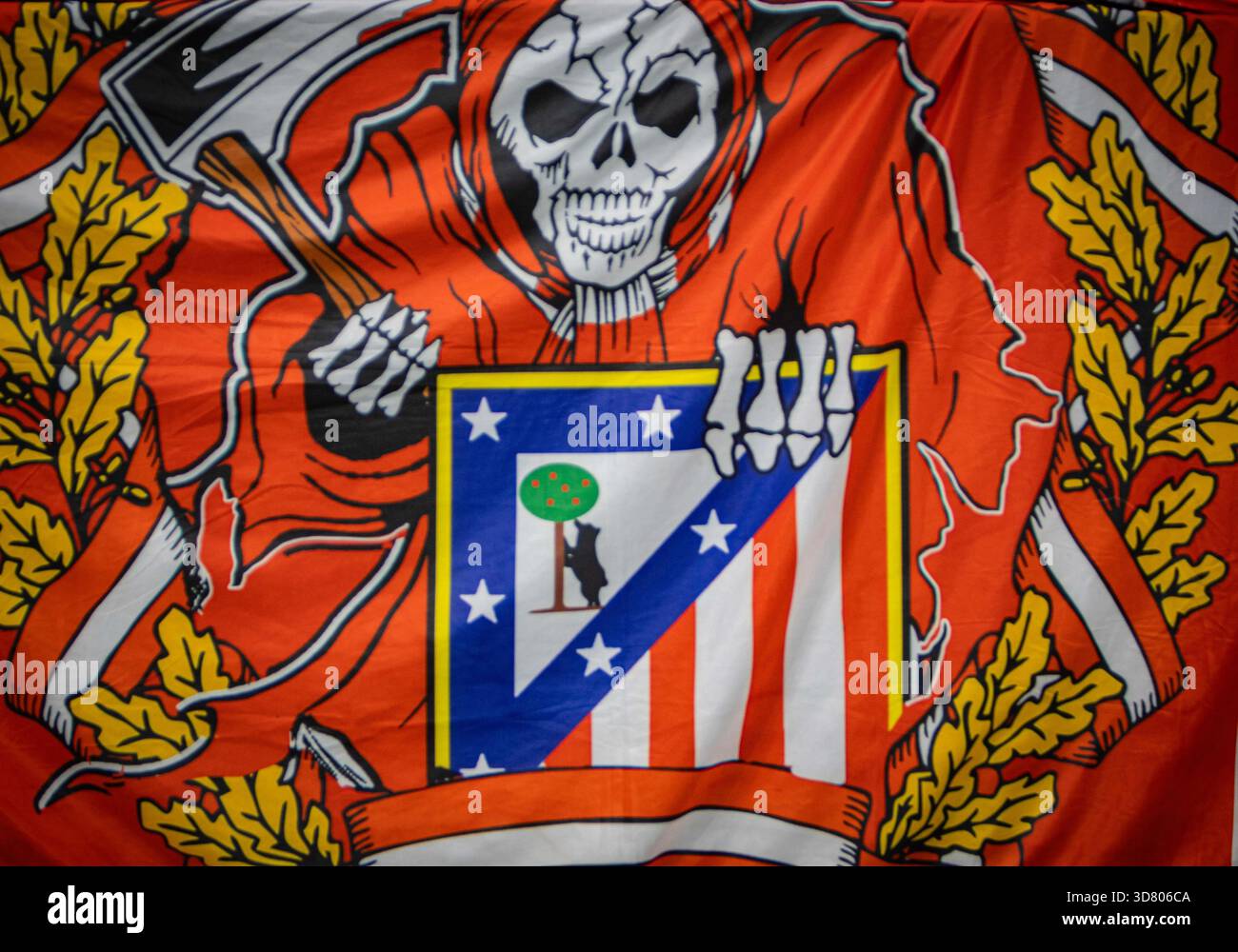 Thiago Almada (Atletico de Madrid) flag in Riyadh Air Metropolitano ...