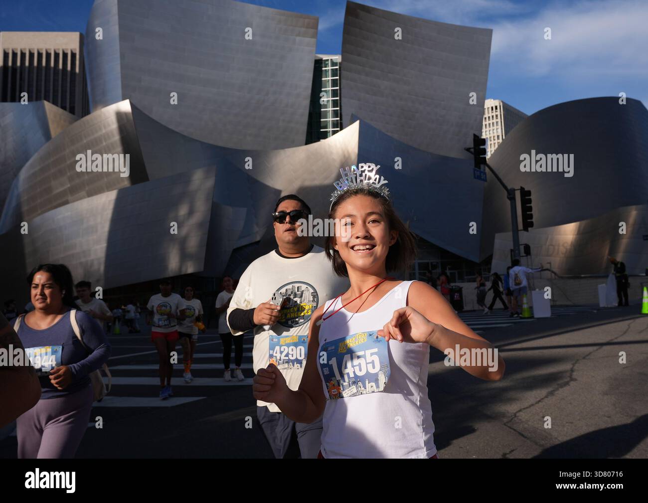 People run the Turkey Trot LA 2025, a fundraiser race for The Midnight Mission on Thanksgiving ...