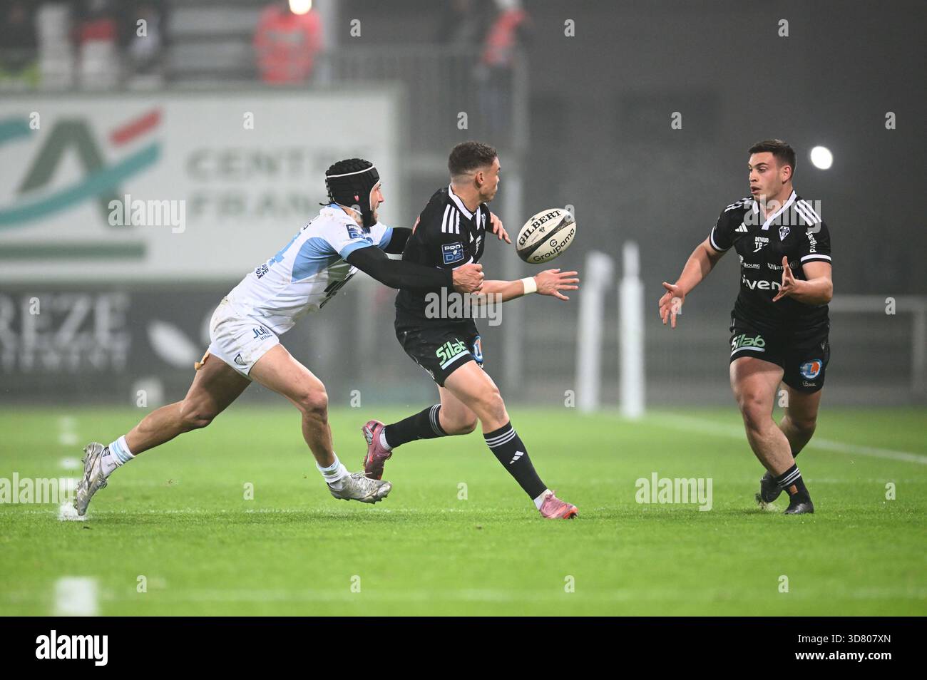 Georges Shvelidze of Brive and Curwin Bosch of Brive during the Pro D2 ...