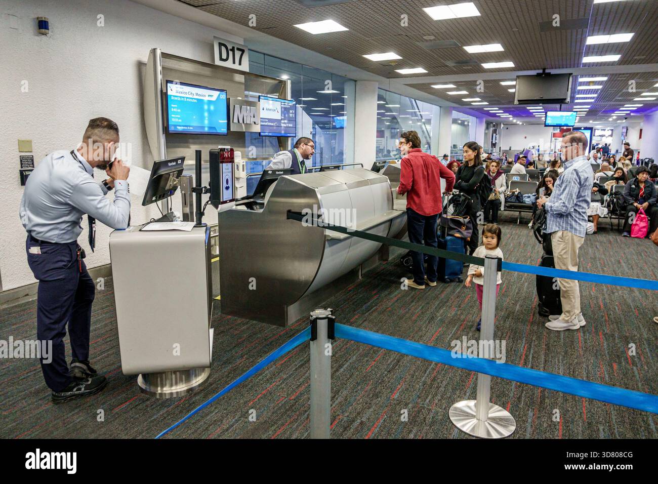 Miami Florida, Miami International Airport MIA, boarding area D17 ...