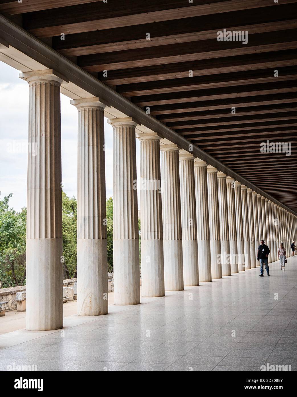 The restored (1950's) Stoa pf Attalos in the Ancient Agora, Athens ...
