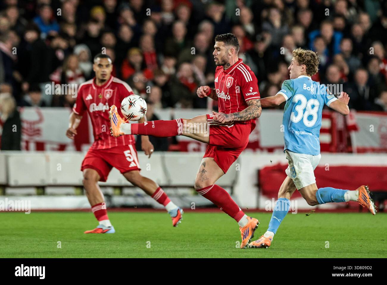 Morato of Nottingham Forest controls the ball during the UEFA Europa ...