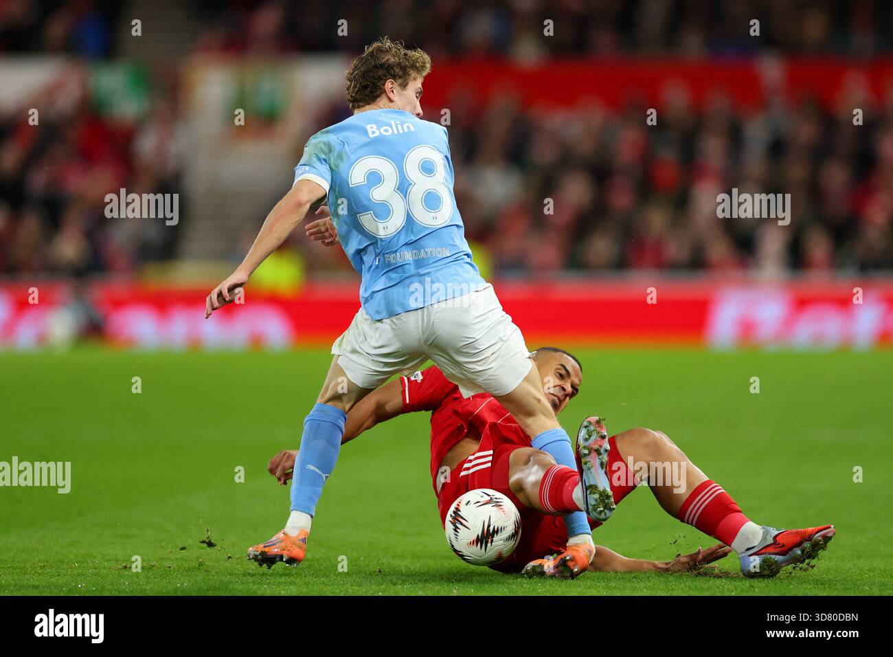 Hugo Bolin of Malmo FF suffers a match ending injury during the UEFA ...