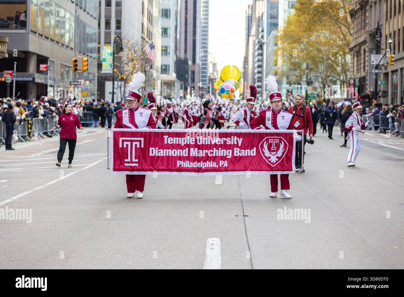 The Temple University Diamond Marching Band performs at the 99th Annual ...