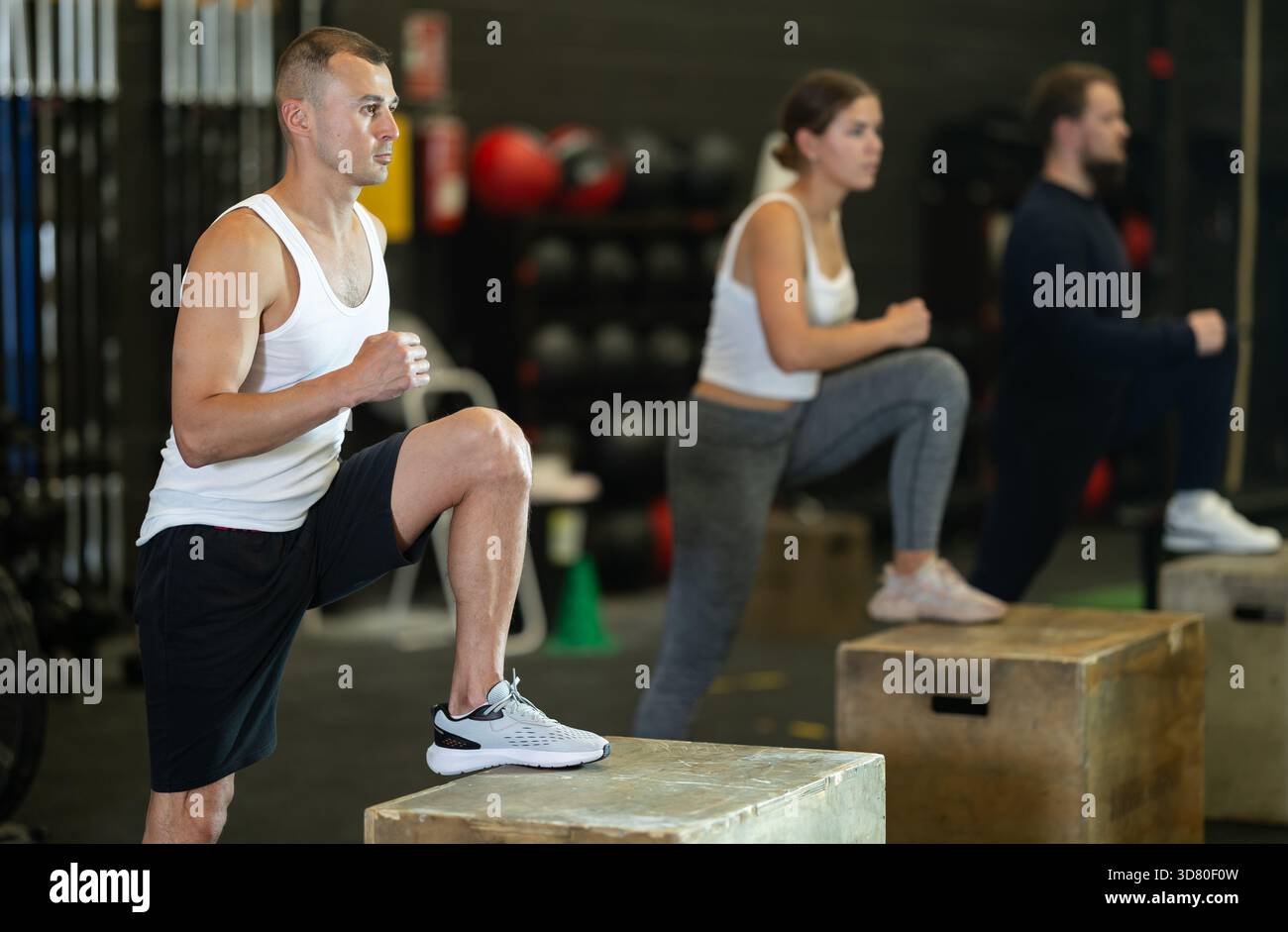 Sporty man performing box hi-res stock photography and images - Alamy