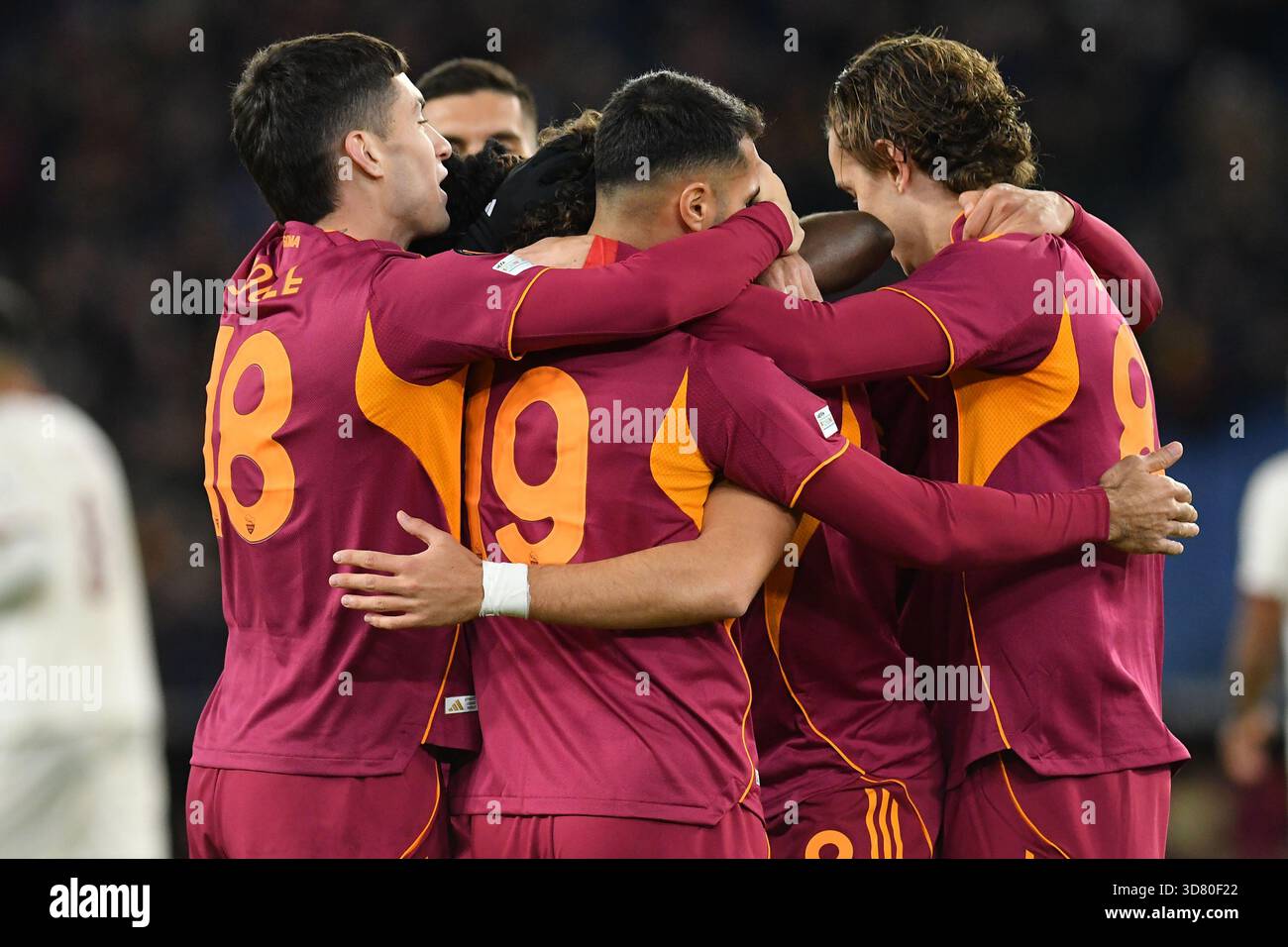 Neil El Aynaoui of AS Roma celebrates scoring his goal during the ...