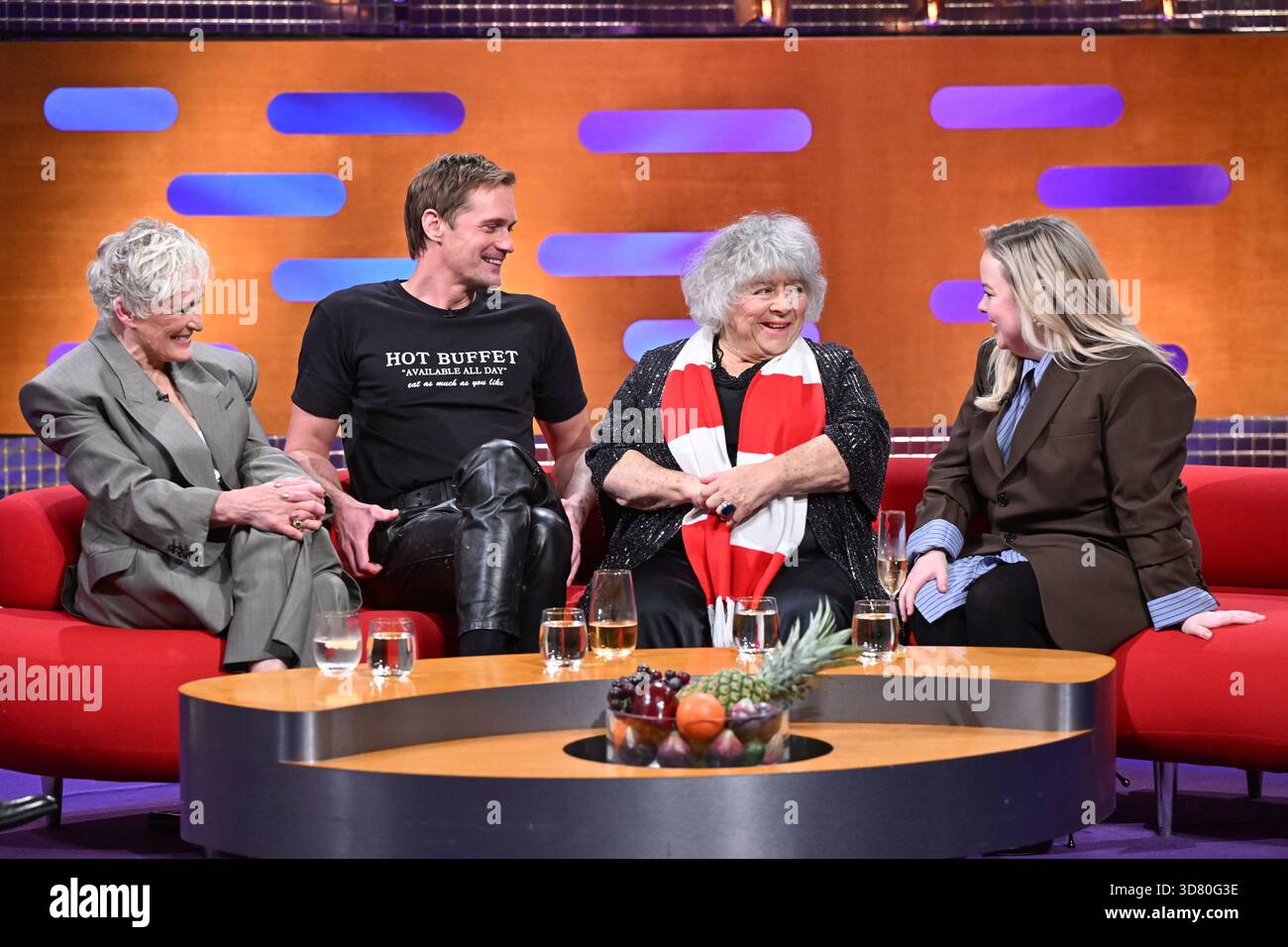 EDITORIAL USE ONLY (left to right) Glenn Close, Alexander Skarsgard ...