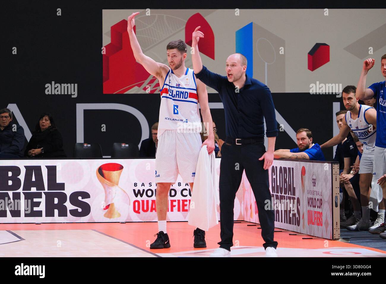 Jon Axel Gudmundsson (Iceland) & Craig Pedersen, head coach Iceland ...