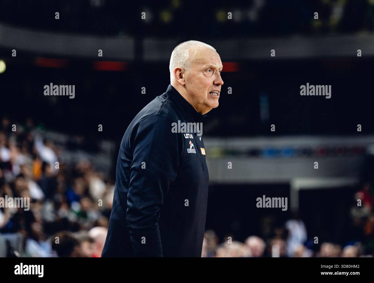 London, UK, 27 November, 2025. Lithuania head coach, during the World ...