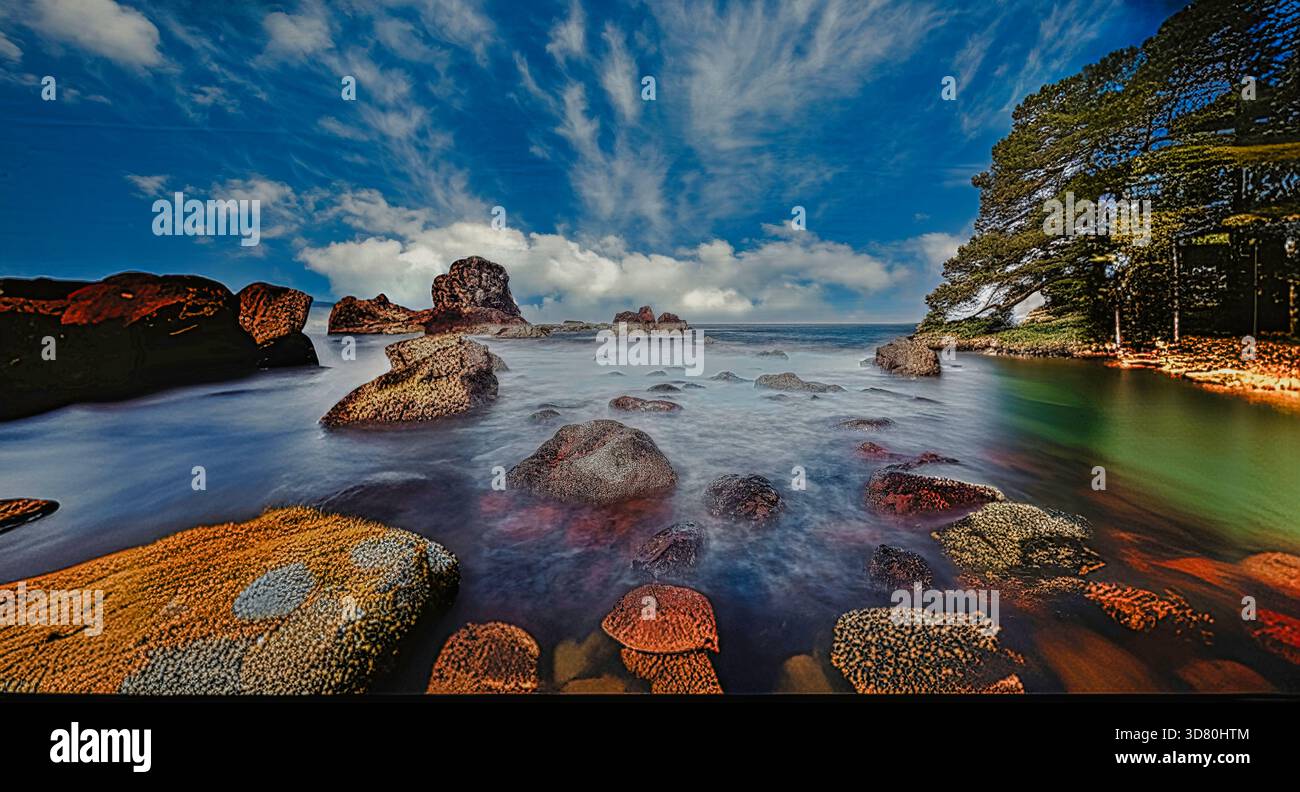 Panorama pacific ocean long hi-res stock photography and images - Alamy